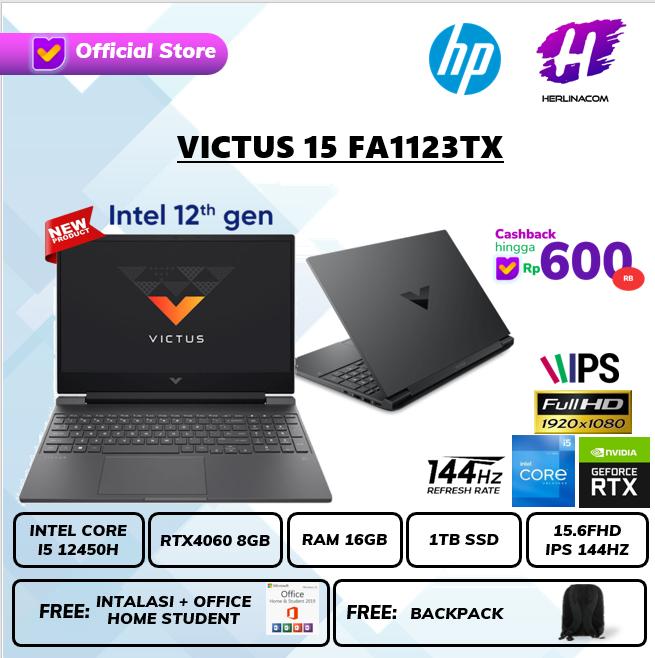 Promo HP victus 15 rtx4060 8gb i5 12450 ram 16gb 1tb ssd 144Hz win 11 ...