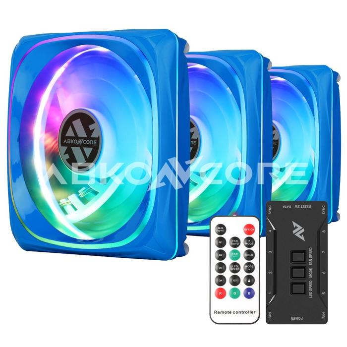 Jual FAN CASING ABKONCORE CY120 / CY 120 ARGB SPECTRUM SYNC 3in1 - BLUE - Jakarta Pusat - toko ...