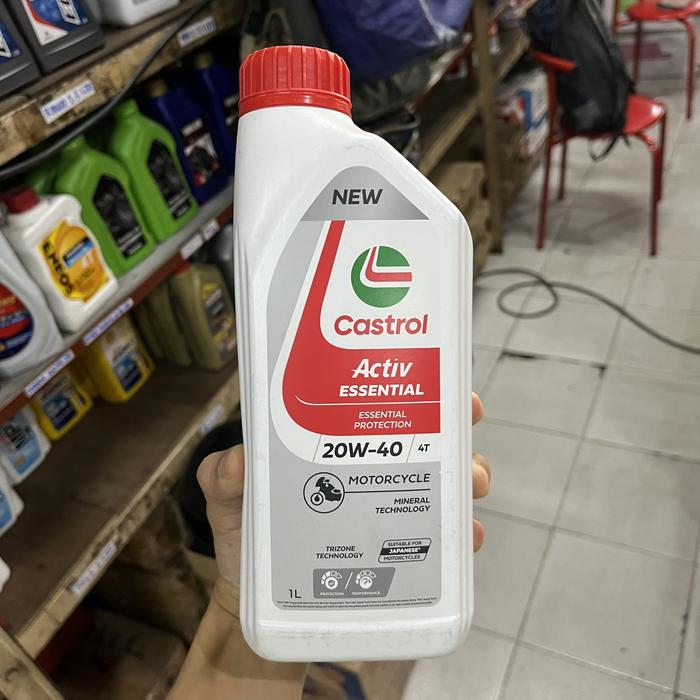 Jual Oli Castrol Activ Essential Go! 4T 20W-40 1 Liter 1000 ml Motor ...