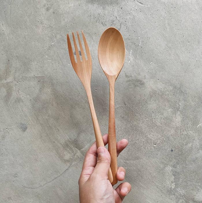 Jual AIBO | Sendok Set Makan Kayu - Kayu Sawo - Kab. Gianyar - kiyakayu ...