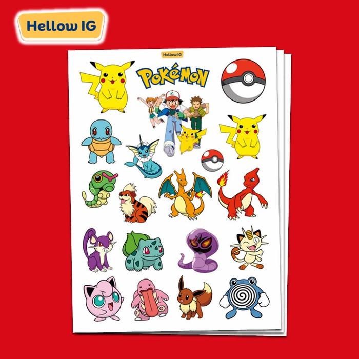 Jual STICKER POKEMON STIKER POKEMON PIKACHU BOTOL LUCU HP HELM ...
