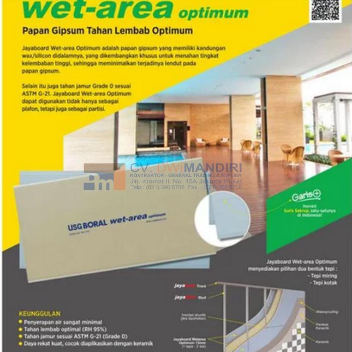 Jual JAYABOARD WETAREA 9MMX1200X2400 + Compound dan sekrup 6x1 ...