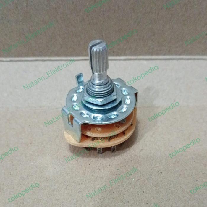 Jual 3801 saklar putar rotary switch 2x6 2*6 2pole 2 pole 6 throw 6 ...