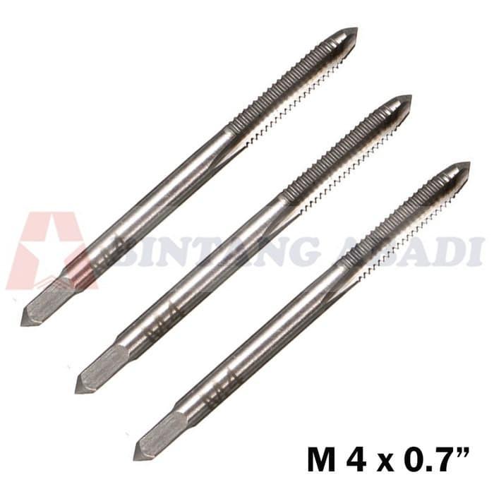 Jual Asahi Hand Tap Tangan M3 x 0.5" Set 3 Pcs Pembuat Ulir Drat Baut ...