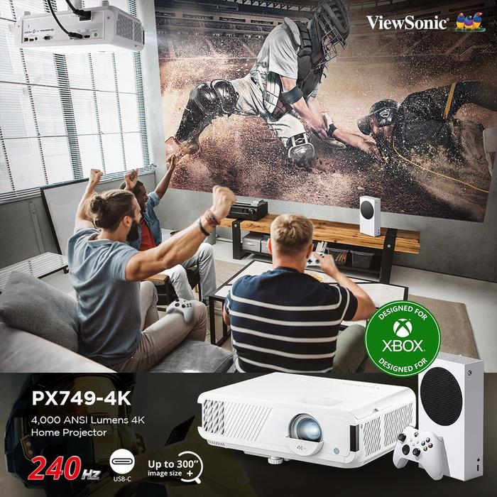 Promo Gaming Projector ViewSonic PX749-4K UHD HDR 4000 Lumens 240Hz ...
