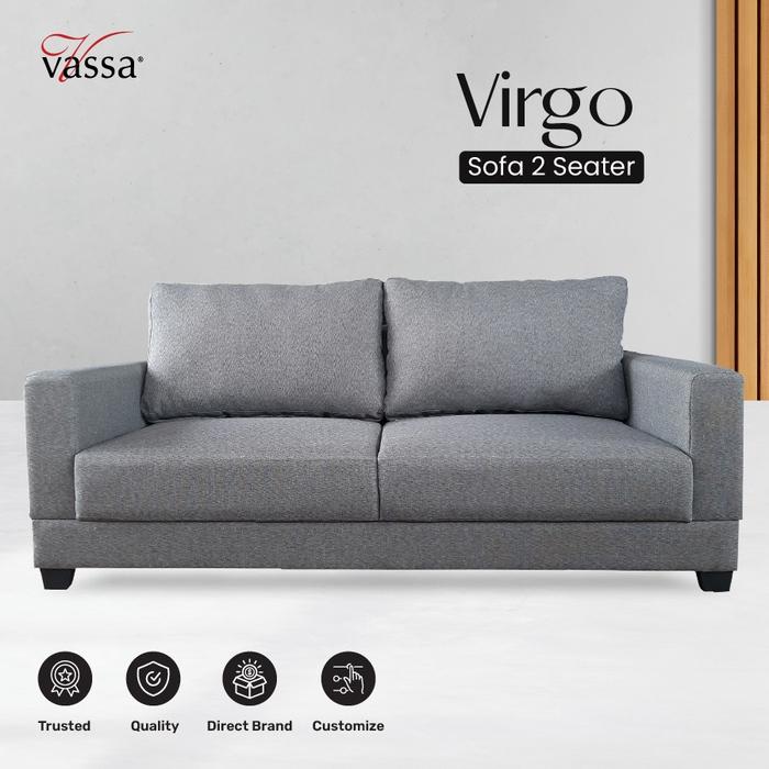 Promo Sofa Virgo 2 Dudukan by Vassa Sofa - Sofa 2 seater Cicil 0% 3x ...