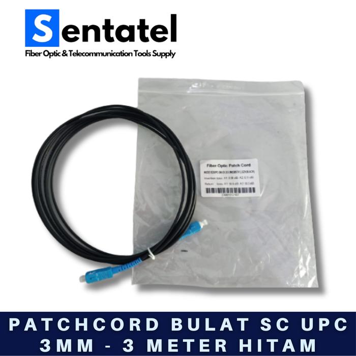 Jual PATCHCORD SC-UPC SC-UPC 3 METER 3MM SIMPLEX - HITAM OUTDOOR - Jakarta Utara - SENTATEL ...