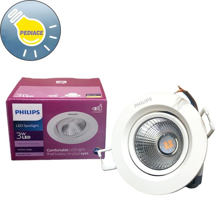 Jual Lampu Downlight LED Spotlight 3W PHILIPS Kyanite SL201 WarmWhite ...