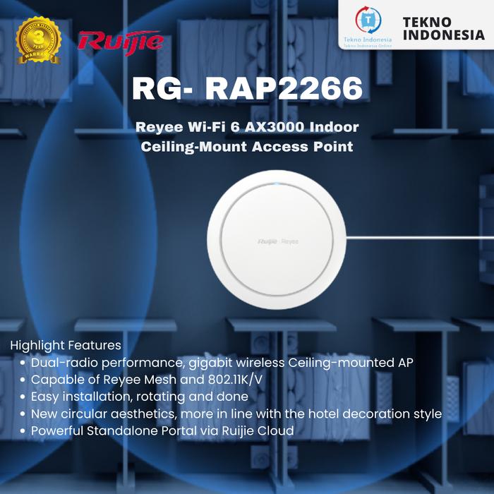Jual Ruijie Reyee RG-RAP2266 Wifi 6 AX3000 Ceiling Mount Access Point ...