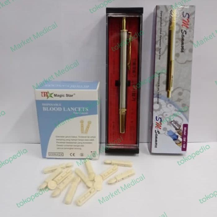 Jual Paket Pen Bekam sammora Pen 158 + lancet 21G - Jakarta Barat ...