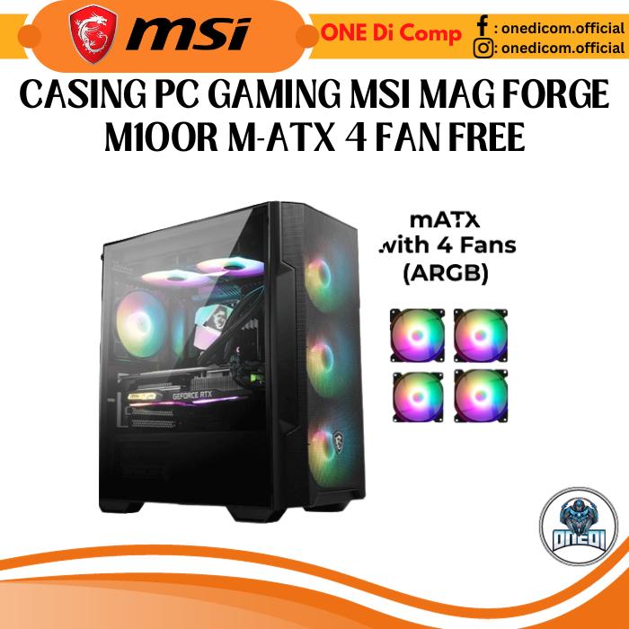 Jual CASING PC GAMING MSI MAG FORGE M100R M-ATX 4 FAN FREE - Kota Medan ...