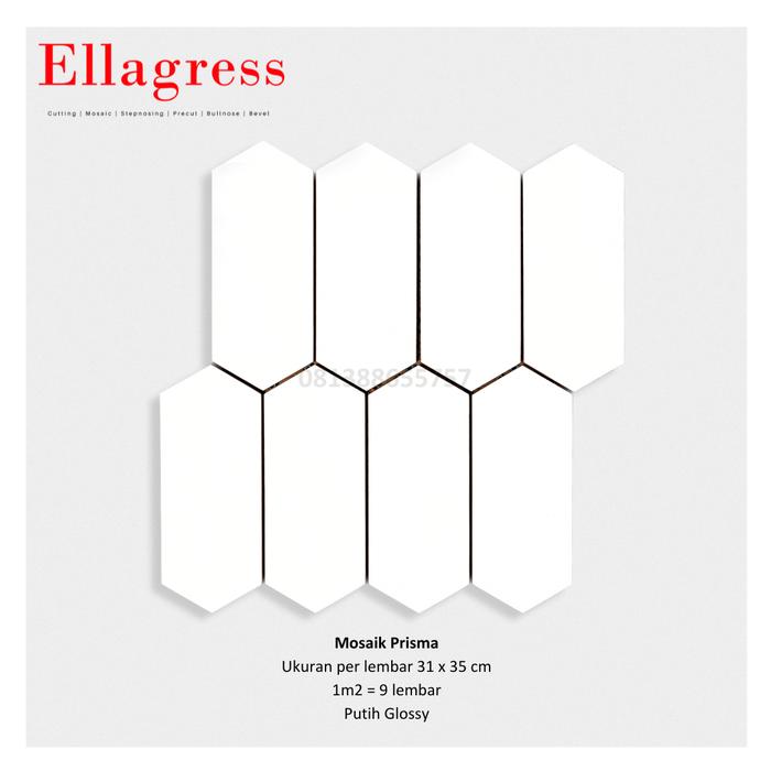 Jual Mosaik Prisma Ellagress Keramik / HT Lantai / Dinding / Backsplash ...