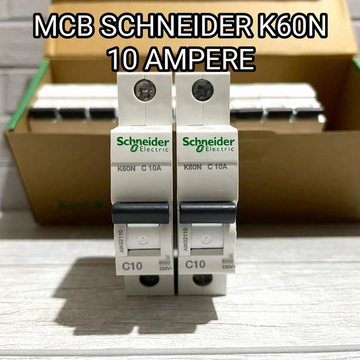Jual MCB SCHNEIDER HITAM K60N 1P 6A 10A 16A 20A 32A 40A 50A 63A 6KA 100%ORI - 10A - Kota ...