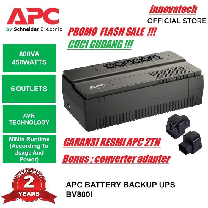 Jual Apc Ups Bv800i Bv800 800va 450w 6 Port Iec Universal Outlet Avr ...