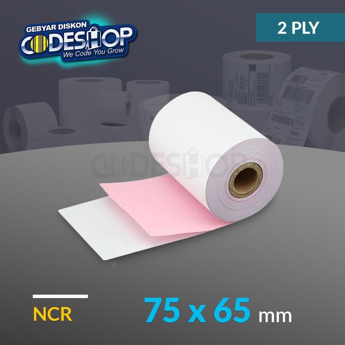 Jual Kertas Struk Kasir NCR 75 x 65 mm 2 Ply Codeshop Printer Dot ...