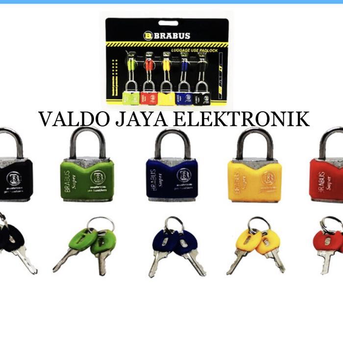 Jual BRABUS Gembok Koper Isi 5 Gembok Mini warna isi 5pc Gembok Tas ...