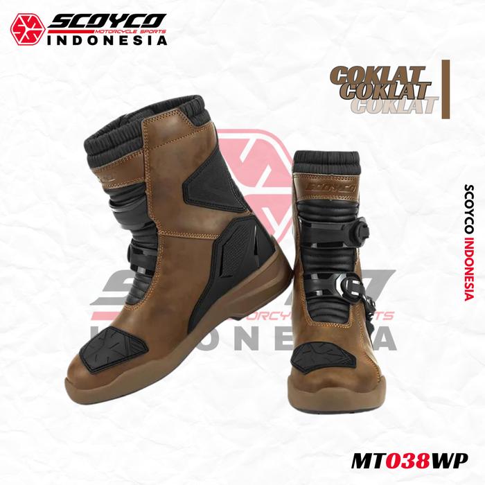 Jual Sepatu Boot Kulit Motor Touring Adventure Leather Boots Scoyco ...