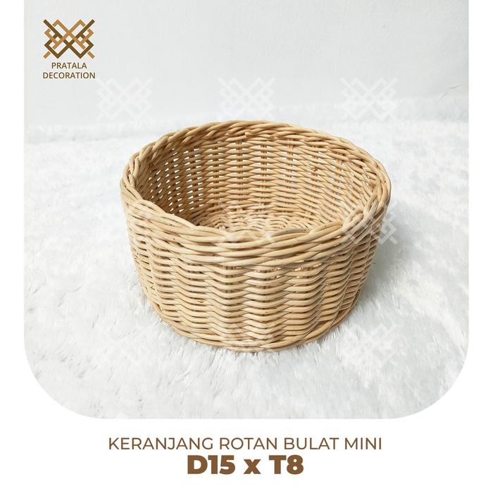 Jual KERANJANG ROTAN BULAT MINI BUATAN UMKM INDONESIA PRATALA ...