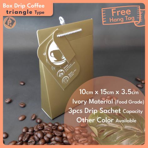 Jual Kemasan Box Segitiga Gold | Box Drip Coffee | Box Kopi Segitiga ...