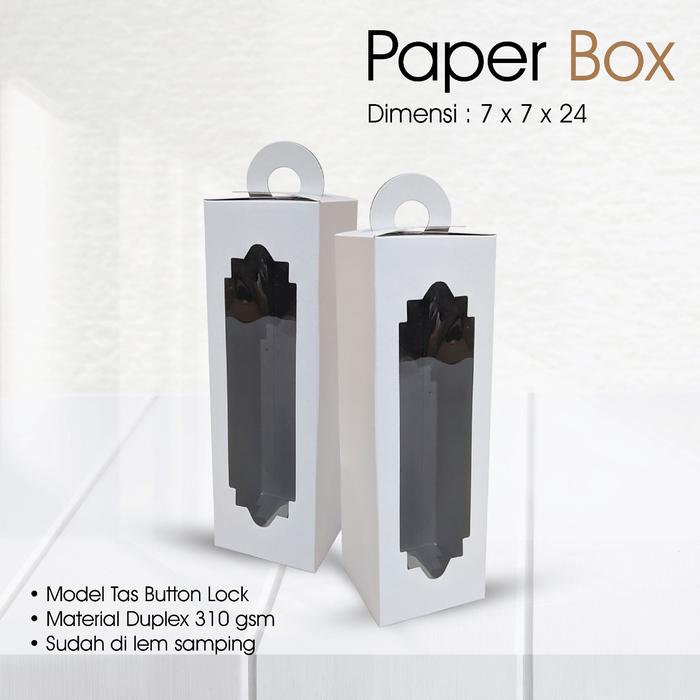 Jual Box Souvenir Termos Uk. 7 x 7 x 24 Putih Polos ( Duplex 310 gsm ...