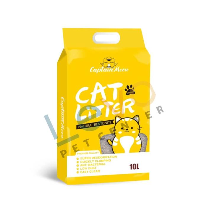 Jual Pasir Kucing Bentonite Captain Meow Lemon 10 liter - Kab. Bogor ...