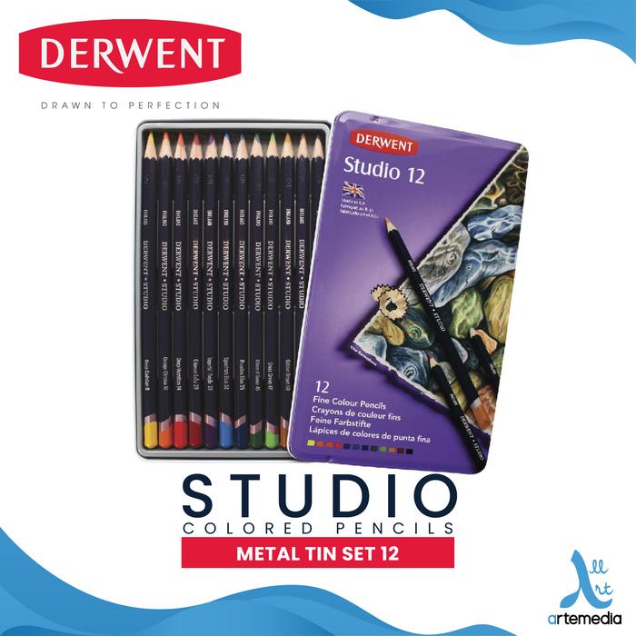 Promo Pensil Warna Derwent Studio 12 Pencil Color Metal Tin Set ...