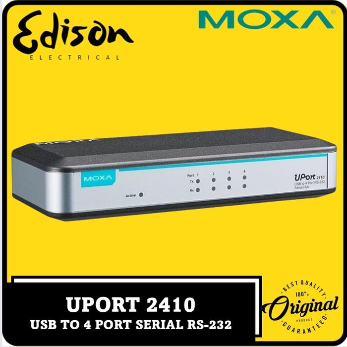 Jual MOXA UPort 2410 Industrial USB TO 4 Port RS-232 Serial Hub HIGH ...