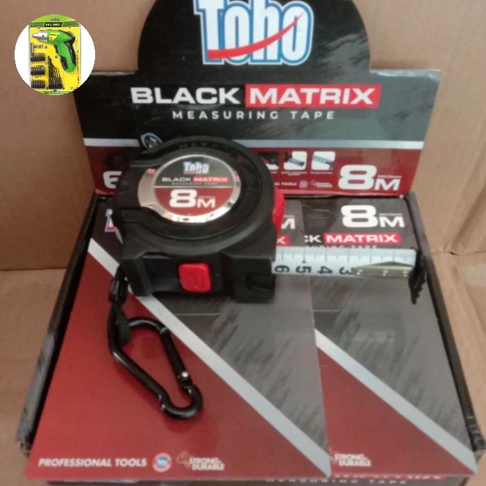 Jual Meteran TOHO Black Matrix 8M / Measuring Tape 8 Meter Black Matrix ...