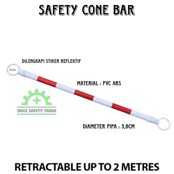 Jual Safety Cone Bar Palang Barikade Jalan Stick Cone (Merah-Putih ...