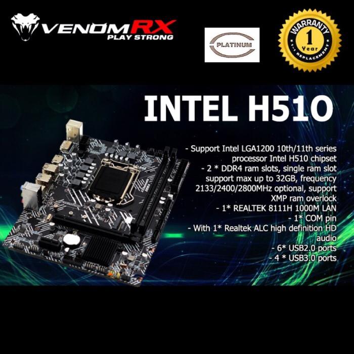 Jual VenomRX H510 Motherboard Intel Chipset LGA1200 - Jakarta Pusat ...
