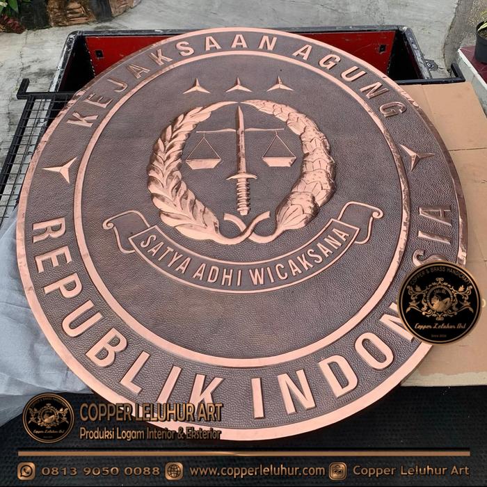 Jual Logo tembaga + logo kuningan + logo kejaksaan agung + logo polri ...