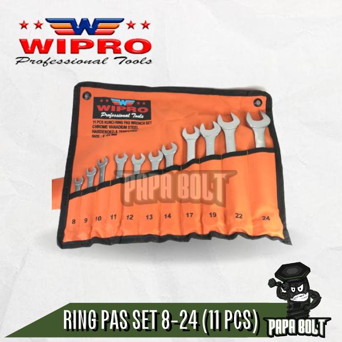 Jual WIPRO Kunci Ring Pas Set (8-24MM) 11 PCS / Combination Wrench ...
