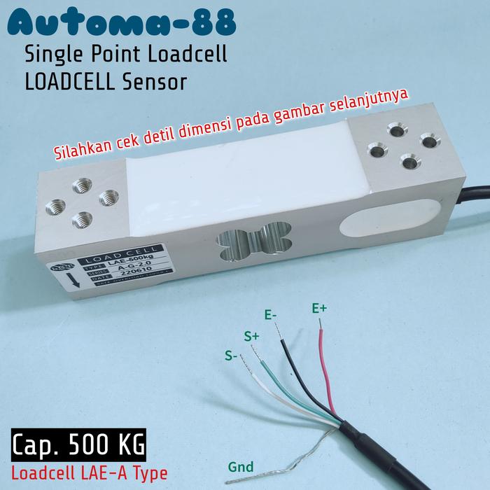 Jual LAE-A Loadcell Sensor 200kg 500kg Load Cell posisi baut silang ...