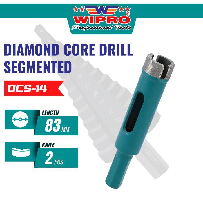 Jual WIPRO Diamond Core Drill Segmented DCS-14 (14mm) - Kota Surabaya - Wipro Shop | Tokopedia