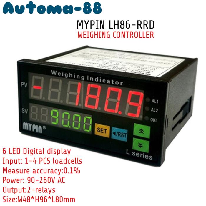 Jual Mypin LH86 6 digit LED Loadcell Digital Weighing Controller Indicator - Kab. Bekasi ...