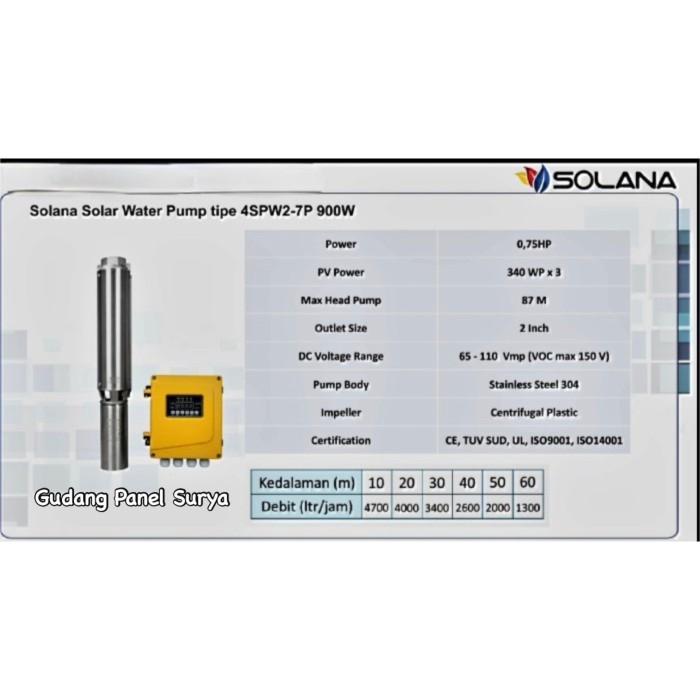 Jual Submersible Pump Pompa Celup Tenaga Surya Solana 900Watt + Controller - Jakarta Barat ...