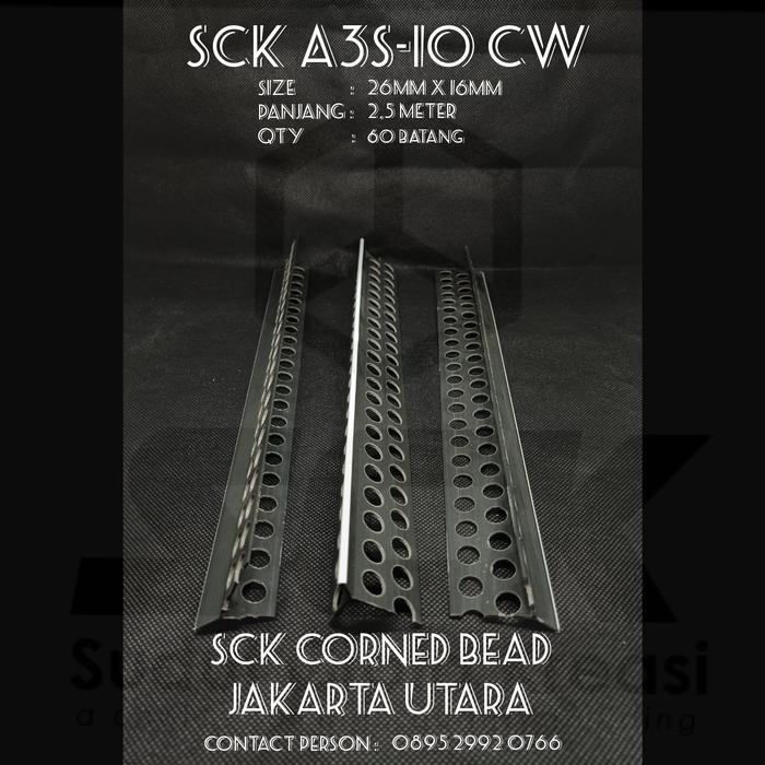 Jual corner bead, plastering corner bead, UPVC PVC SCK A3S-10 (CW) , 2.5M - Jakarta Utara - SCK ...