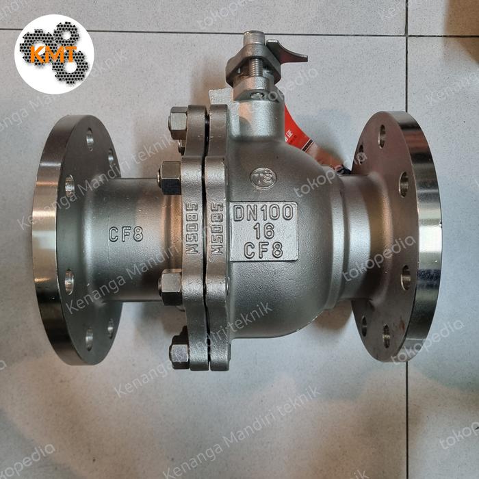 Jual Ball valve flange 4 inch jis 10k stainless 304 DN100 - Jakarta Barat - Kenanga Mandiri ...