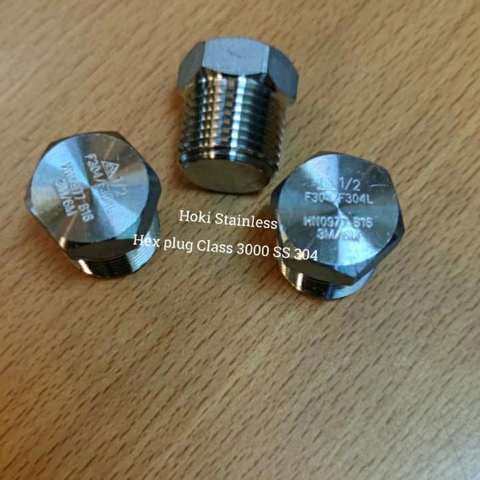 Jual Hex plug Class 3000 SS316 Drat 1/2" inch / NPT - Jakarta Barat - Hoki S.S | Tokopedia