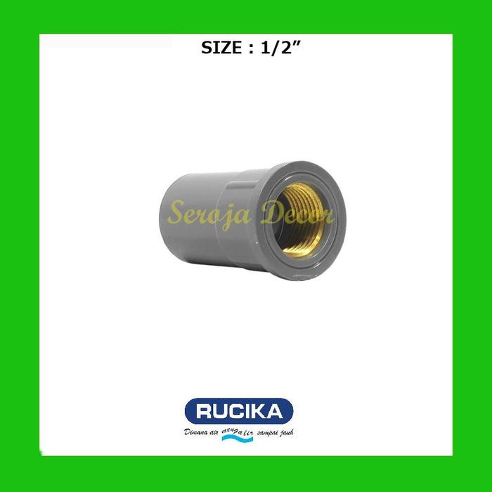 Jual Rucika Faucet Socket + Metal SDD Soket Drat Dalam Kuningan PVC AW ...