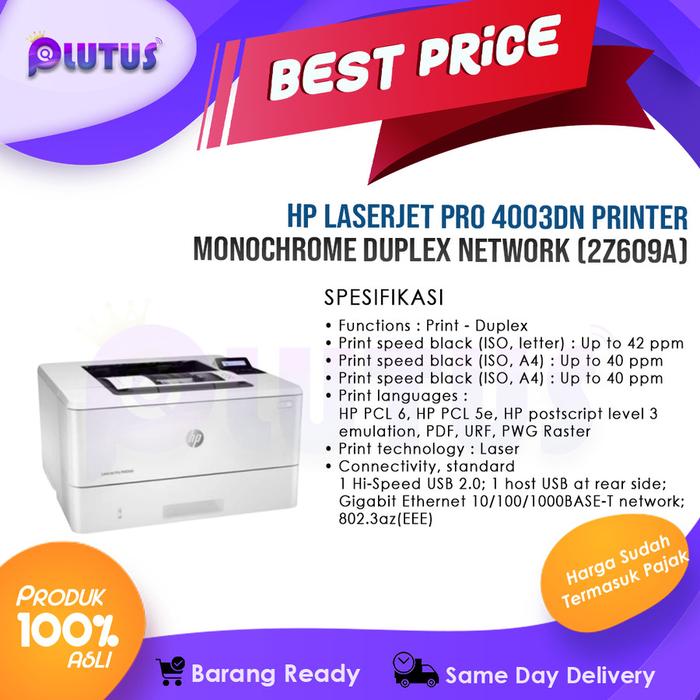 Jual Printer HP Laserjet Pro 4003dn (Pengganti M404dn) Garansi Resmi - Jakarta Pusat - PLUTUS ...