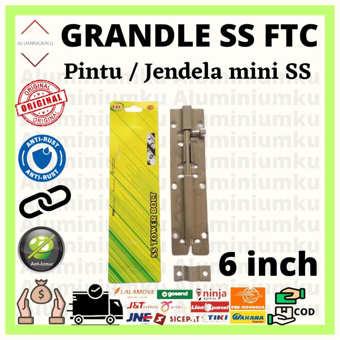 Jual Grendel stainless steel FTC tower bolt selot pintu FTC banyak ...