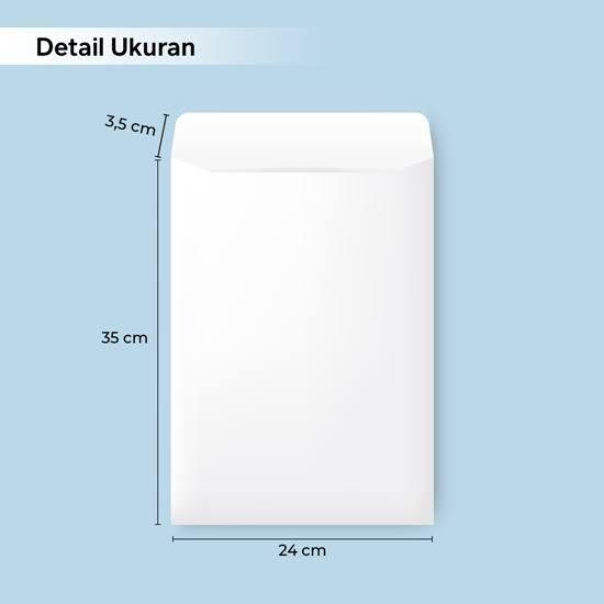 Jual BUSINESS WHITE PLAIN ENVELOPE F4 MAP AMPLOP PUTIH FOLIO POLOS ...