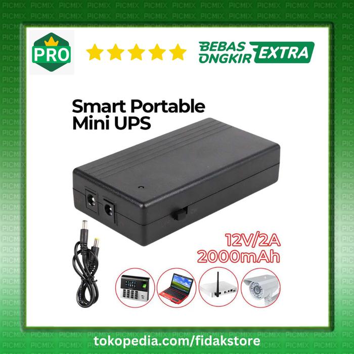 Jual Smart Portable Mini UPS 12V/2A 2000mAh Power Supply Listrik ...