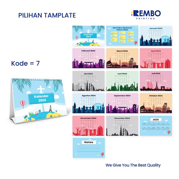 Jual Kalender Meja - Calendar Meja 2024 Spiral - Custom 21x15 Cm - AC ...