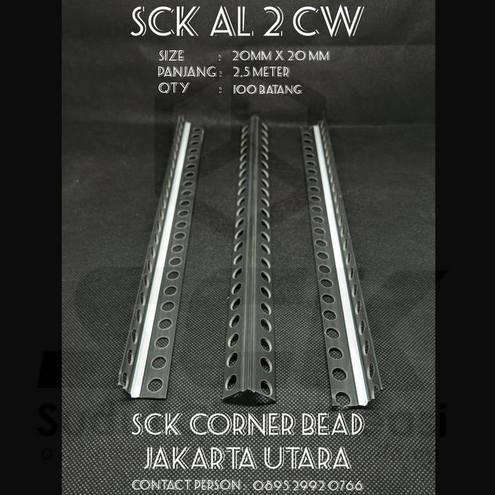 Jual Corner bead/Inner bead Sudutan dalam tembok UPVC PVC SCK AL 2 CW ...