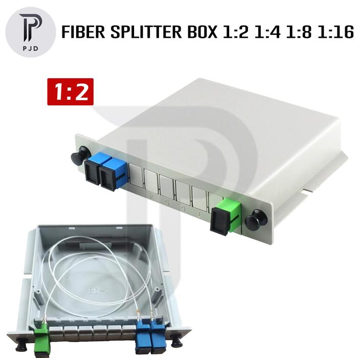Jual Passive Splitter PLC BOX FO 1:2 1:4 1:8 1:16 SC Fiber Optik ...