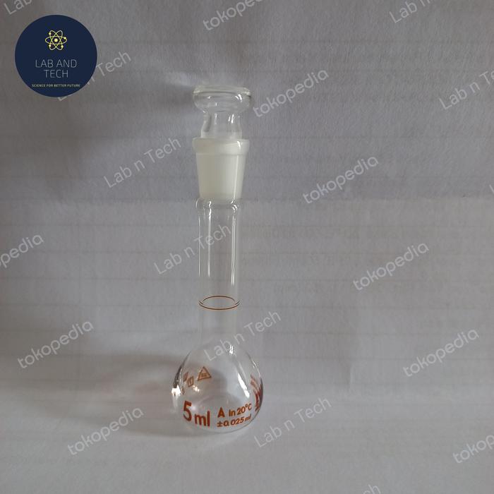 Jual Labu Ukur 5 ml katalog 5640-5 tutup kaca Iwaki Original Class A - Kota Bekasi - Lab n Tech ...