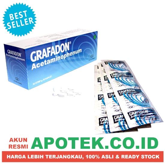 Jual Grafadon Per Box/Dus/Dos - Paracetamol 500 mg - Obat Demam, Nyeri ...