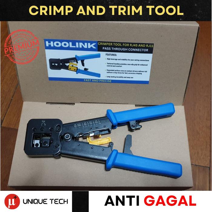 Jual TANG KRIMPING RJ45 EZ ANTI GAGAL CAT5E CAT6 CRIMPING TOOL PASS ...